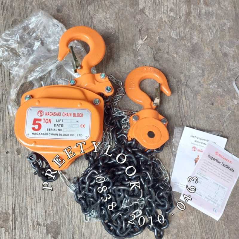 Promo Chain Block Mrek NAGASAKI 5 Ton x 5 Meter - ORIGINAL Made In ...
