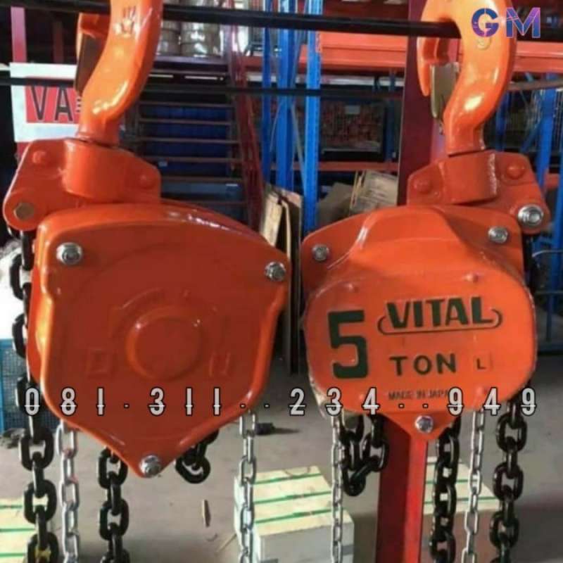 Promo chain block 5 ton 5 meter VITAL VP5 Made in Japan VITAL 5 TON ...