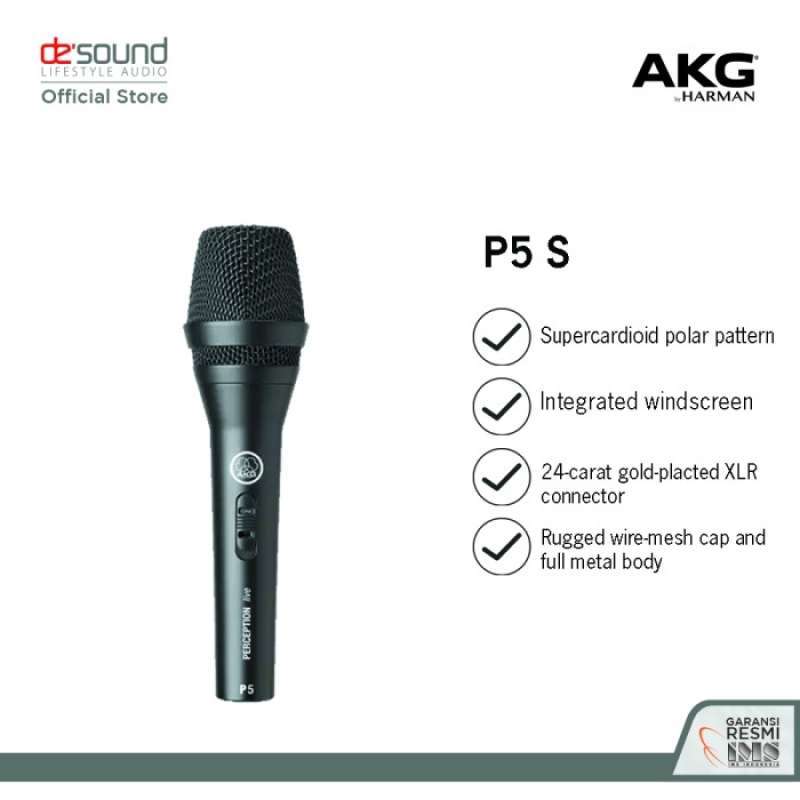 Promo AKG P5S High-Perfomance Dynamic Vocal Mic/Microphone Diskon 33% di Seller DeSound Official ...