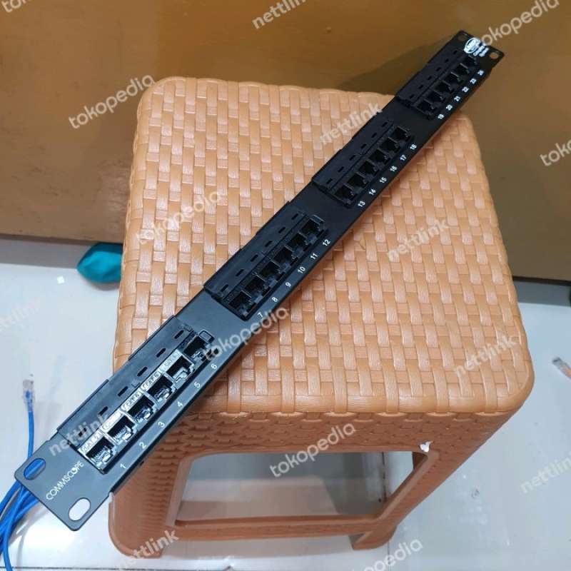 Promo Patch Panel 24 Port Rj 45 To Rj 45/ Patch Panel 24 Port Lengkap ...