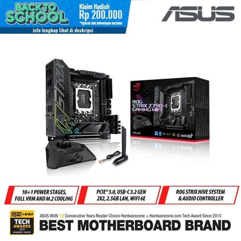 Jual ASUS ROG STRIX Z790-I GAMING WIFI | Intel Z790 LGA 1700 DDR5 Mini ...