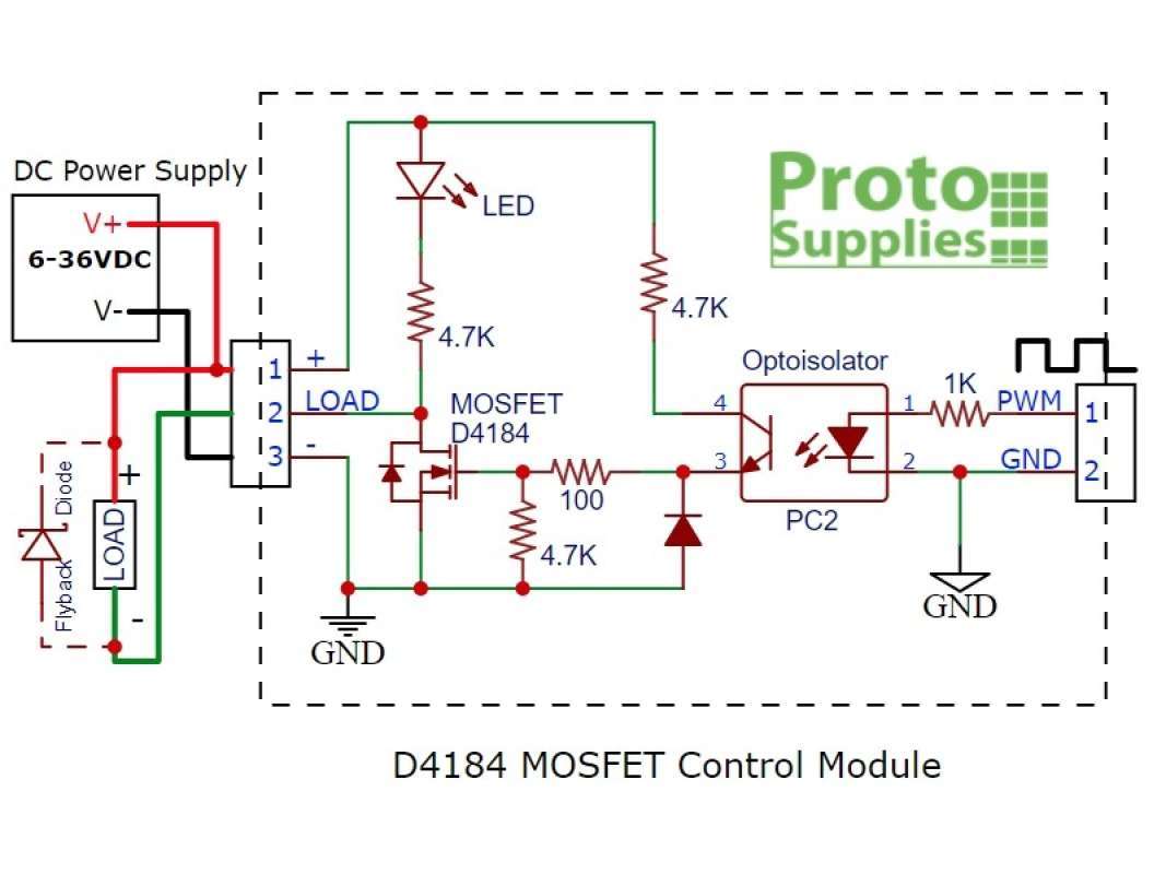 Jual Modul Mosfet D4184 40v 50a Opto Switch Trigger Driver Pwm Relay