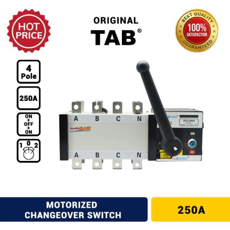 Promo Wisenheimer Motorized Change Over Switch 4P 250 Ampere /COS/Ohm ...