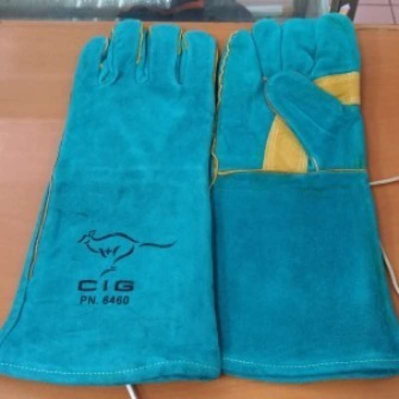 Jual Sarung Tangan Las CIG Green Gold / Welding Gloves Cig 6460 Murah ...