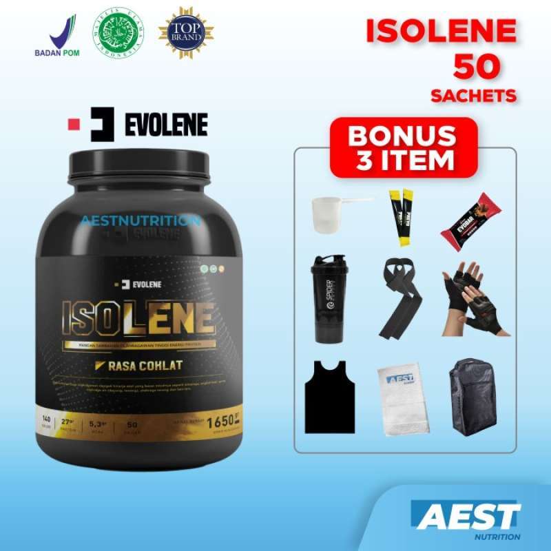 Promo Evolene Isolene 50 Sachet Susu Whey Protein Isolate Diskon 3% Di ...