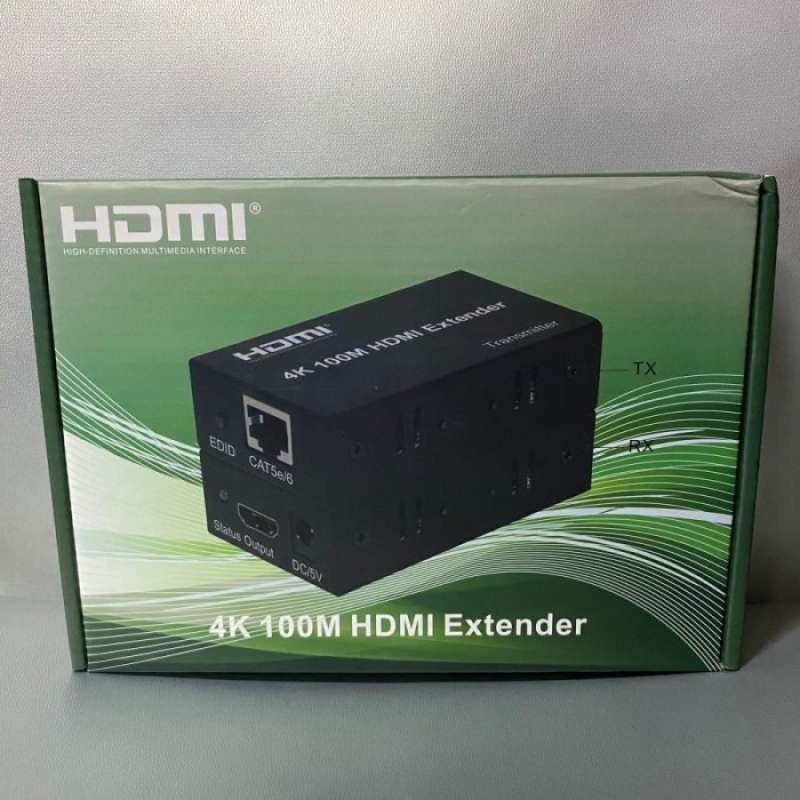 Promo Hdmi Extender 100 Meter 4K Transmitter By Cat.5 Cat.6 Extender ...