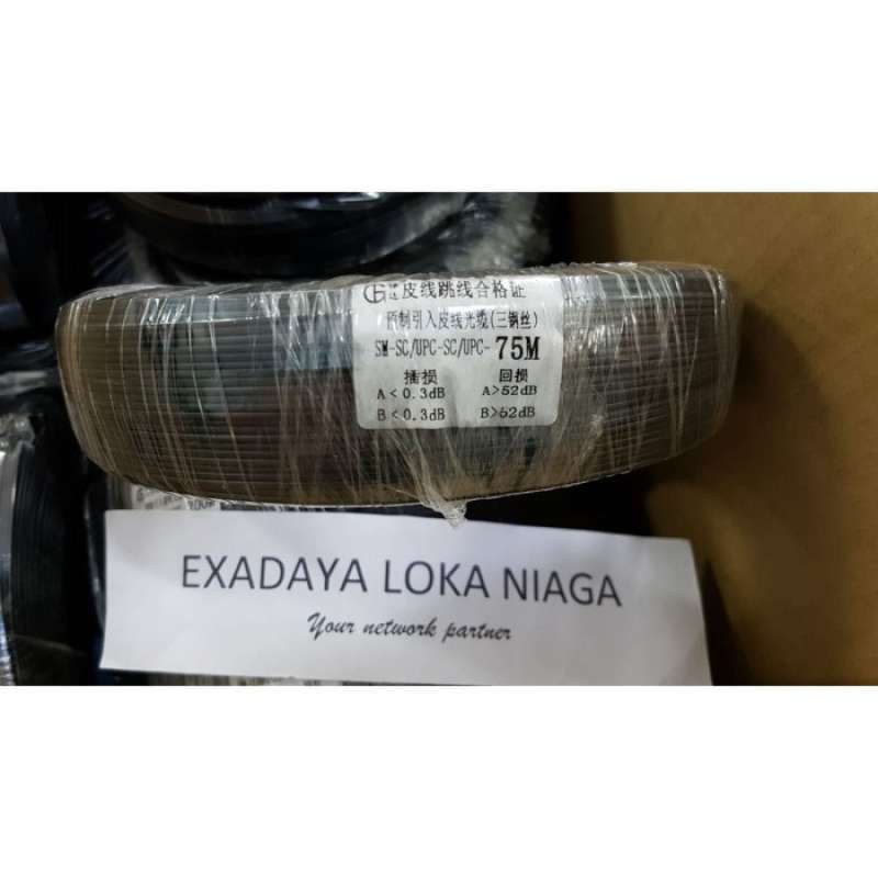 Promo Kabel Fiber Optik FTTH SC Indihome / Drop Wire Core Optic 75 ...