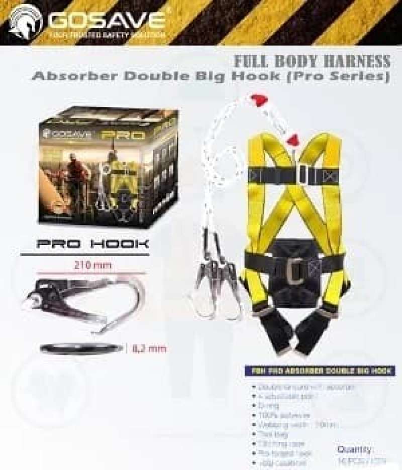 Promo Full Body Harness PRO ABSORBER Double Big Hook. D Ring Carabiner ...