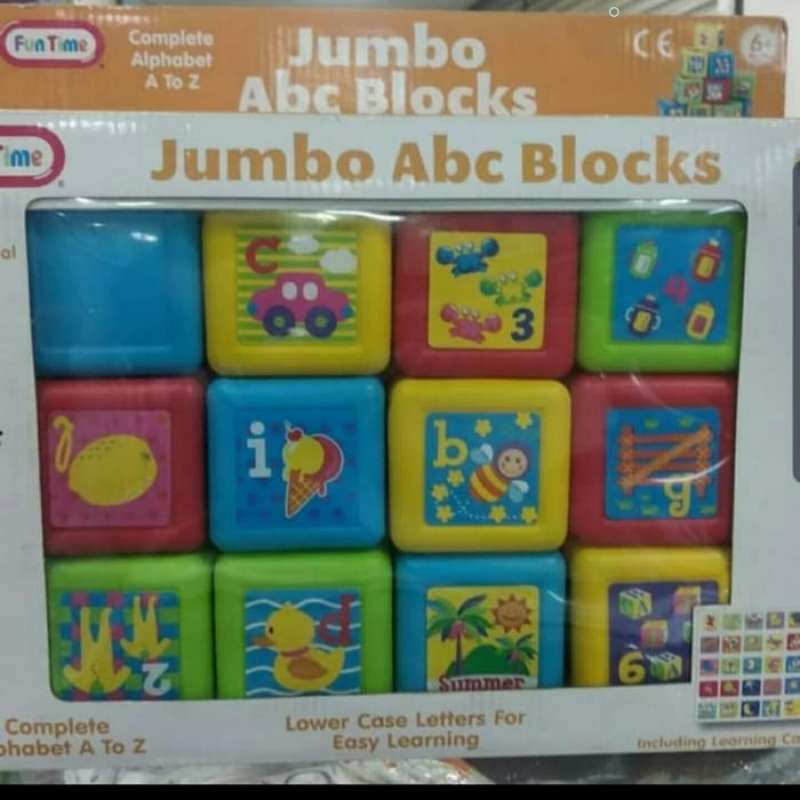 Promo Funtime Jumbo Abc Blocks Complete Alphabet A To Z Diskon 23% Di ...