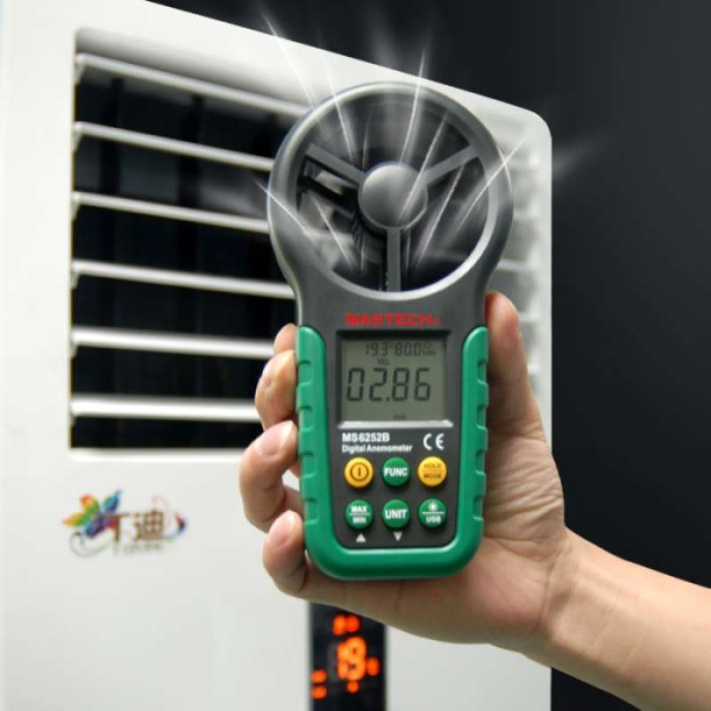 Promo Anemometer Ms6252B Mastech Velocity Ms6252 Wind Tester Wet Bulb ...