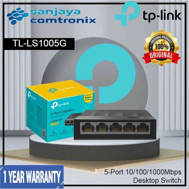 Promo TP-Link LS1005G TPLink 5-Port Gigabit 10/100/1000Mbps Desktop ...