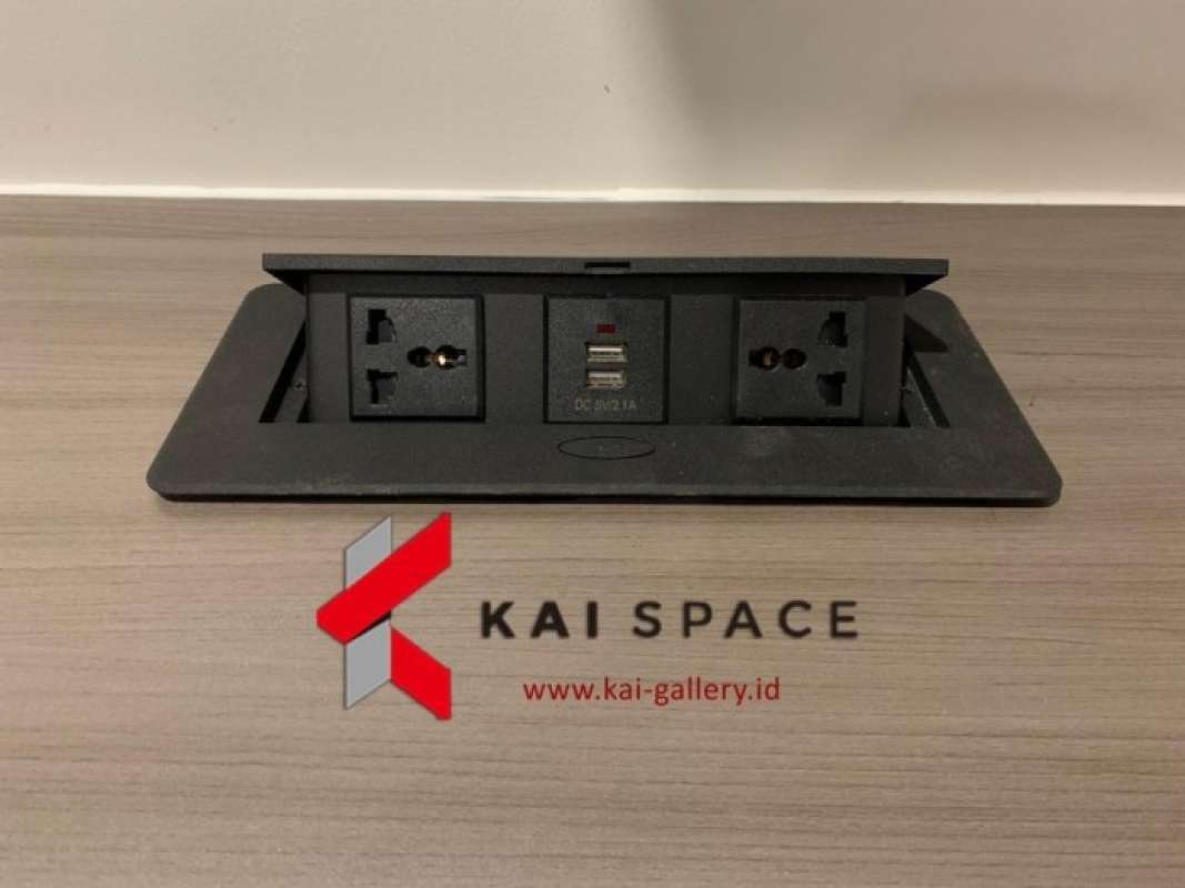 Promo Stop Kontak Meja Kerja Rapat Meeting Kantor 2 Power 2 Usb ...