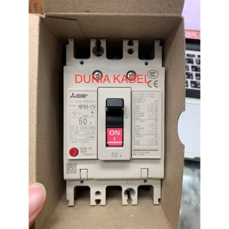 Promo MCCB No Fuse Breaker NF63 NF 63-CV 3P 3 Phase 50A 50 Ampere Mitsubishi Diskon 23% di ...