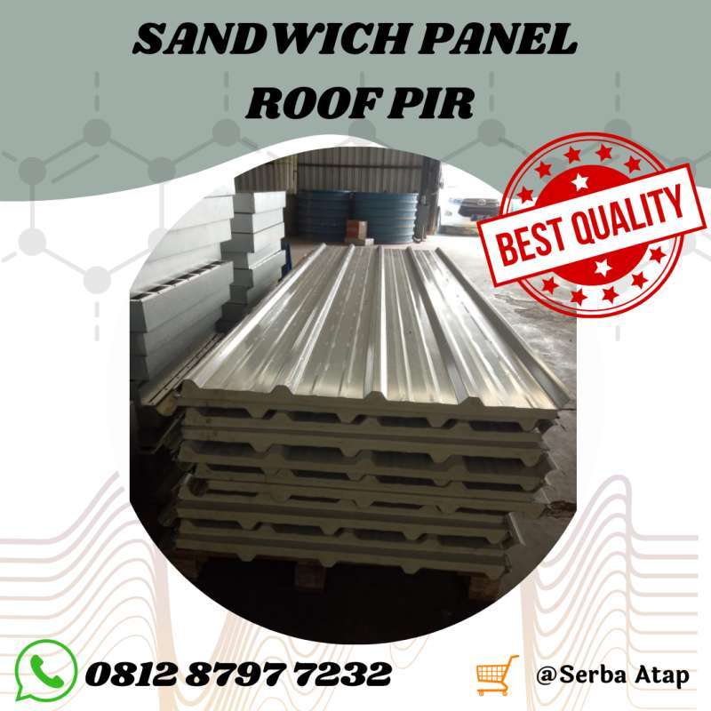 Jual Sandwich Panel Pir Roof/atap Color Standar - Skin 0.35mm Tebal Pu ...