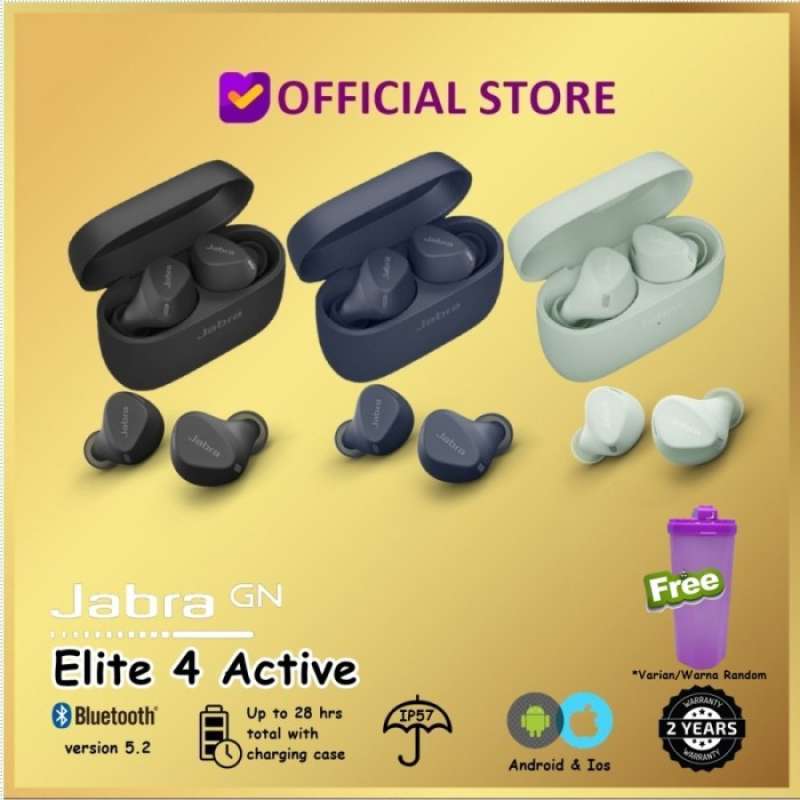 Jual JABRA ELITE 4 ACTIVE TRUE WIRELESS EARBUDS EARPHONE TWS ELITE4 di ...