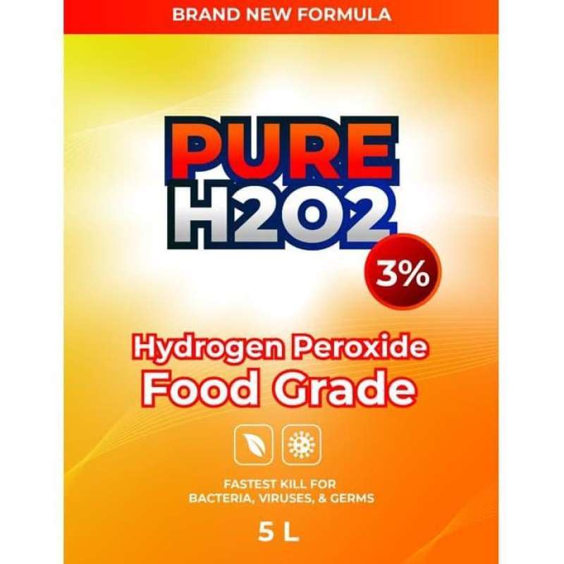 Promo Pure H2o2 3% Food Grade 5 Liter Hydrogen Peroxide 5l Desinfektan ...