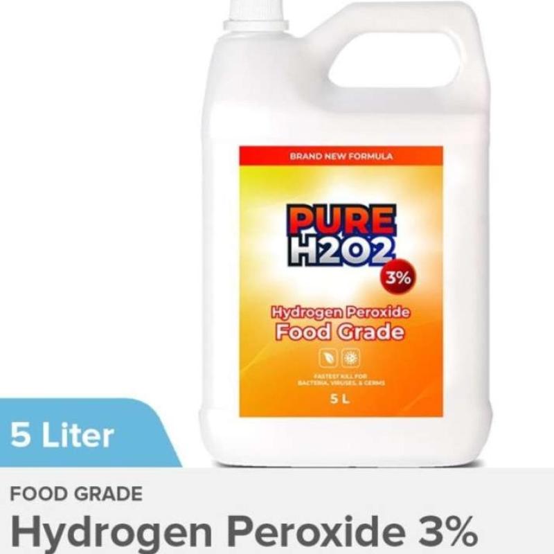 Promo Pure H2o2 3% Food Grade 5 Liter Hydrogen Peroxide 5l Desinfektan ...