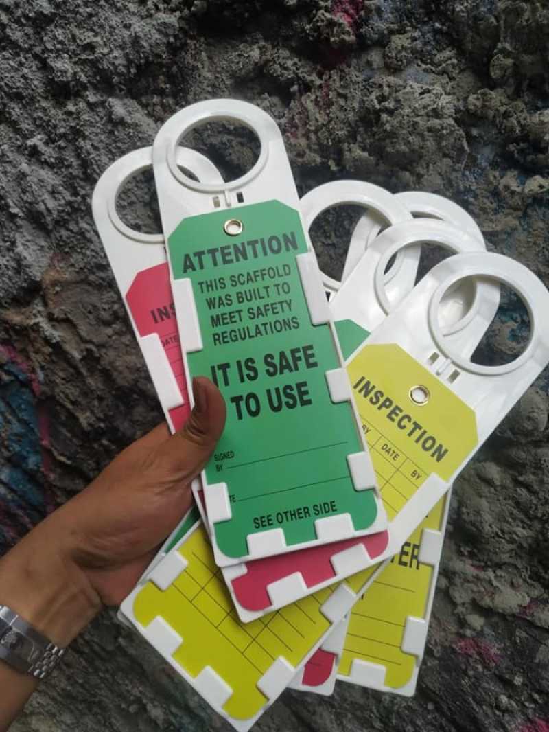 Promo Plastic Scaffold Status Tag, Legenddanger/caution/attention ...