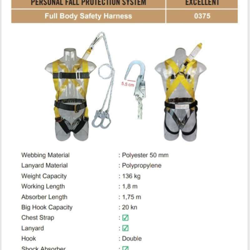 Jual Full Body Safety Harness Merk Excellent Type 0375 Di Seller Indah ...