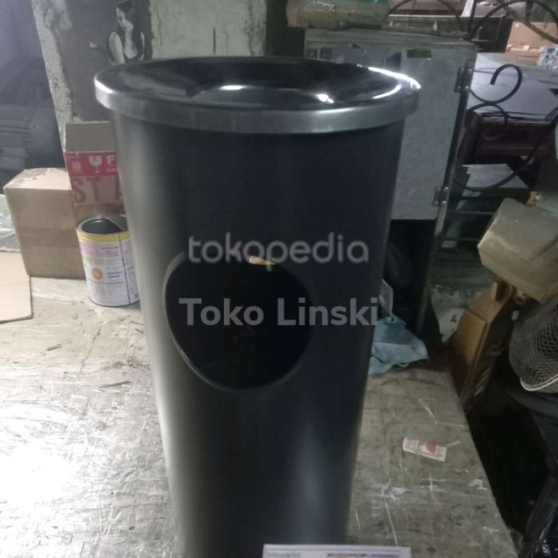 Promo Tempat Sampah Hitam Stenlis Tong Sampah Kotak Sampah Bak Ashbak ...
