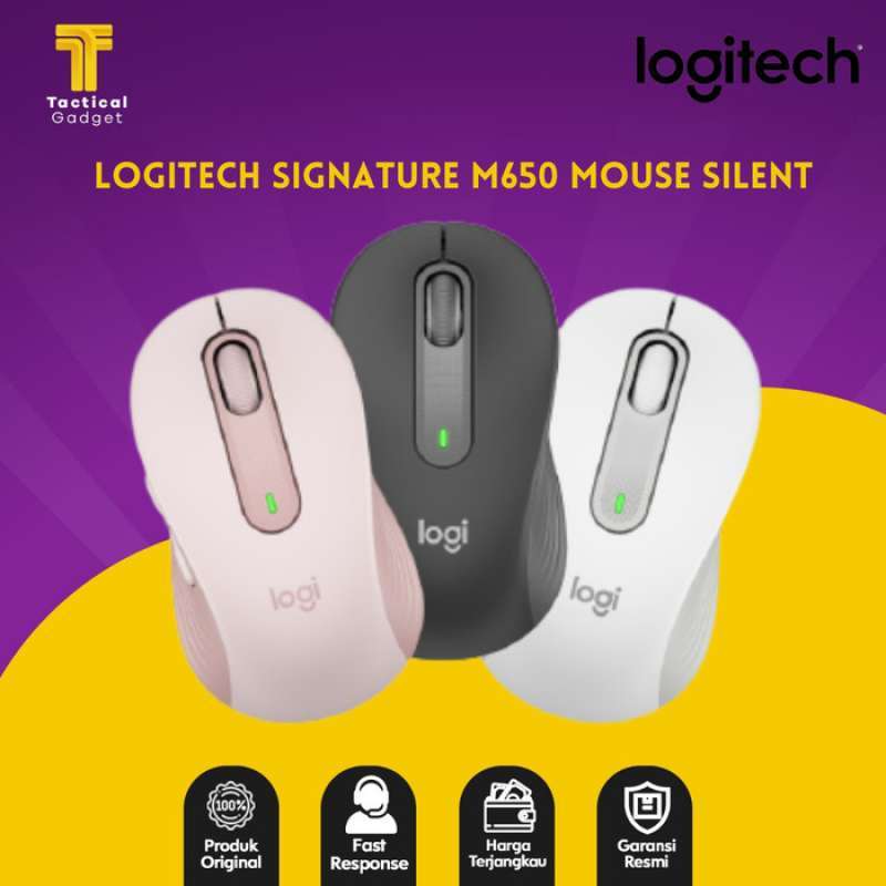 Promo Logitech Signature M650 Mouse Wireless Bluetooth Silent Garansi ...
