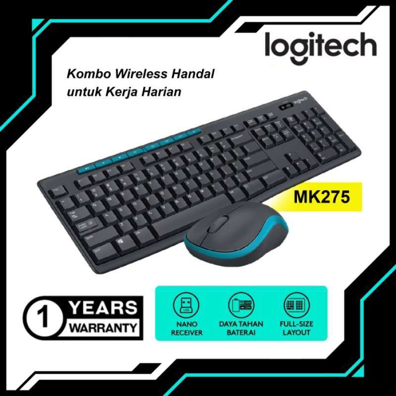 Promo Logitech Mk275 Combo Keyboard Mouse Wireless Multimedia Keys Diskon 23 Di Seller