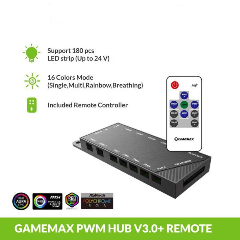 Jual Gamemax Remote Pwm+argb Hub V3.0 Di Seller Ibos Store - Kamal Muara-2, Kota Jakarta Utara ...