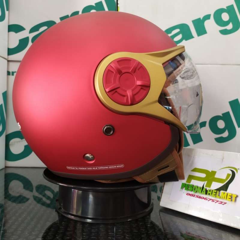 Promo Helm Cargloss Retro Yrh/hijab Royal Red Doft/ori 100% Diskon 23% ...