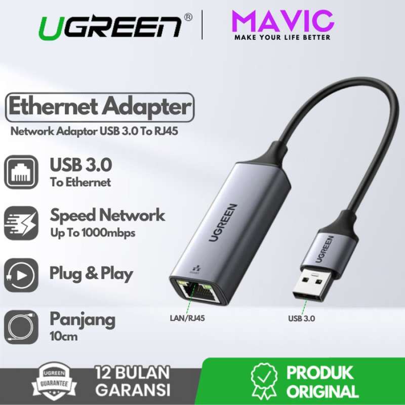 Promo Ugreen Cm209 Network Adapter Usb 3.0 To Rj45 Gigabit Ethernet Lan Diskon 23% di Seller ...