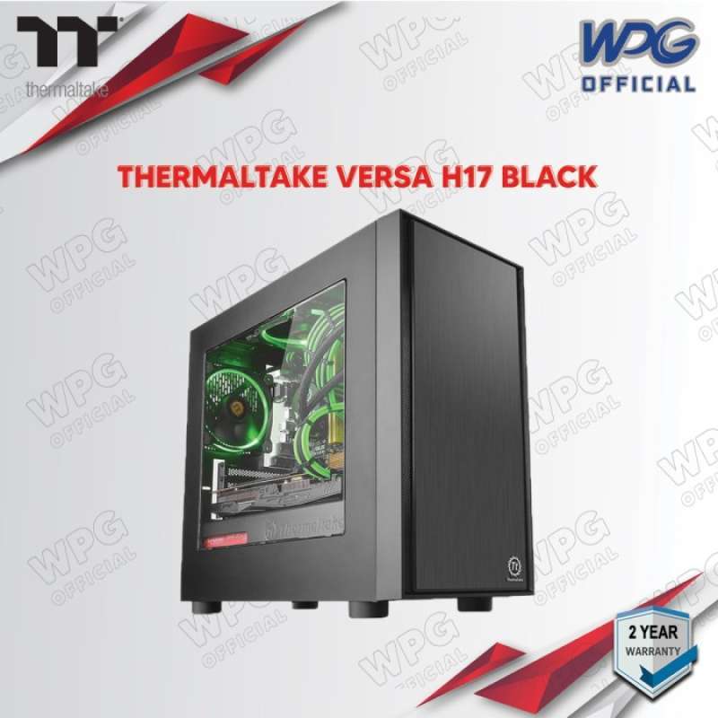 Promo Gaming Chassis Thermaltake Versa H17 Black Micro Tower - Casing ...