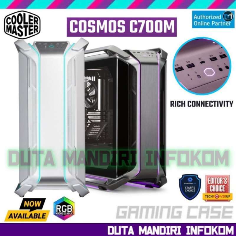 Promo Cooler Master Cosmos C700M With Argb Lighting - Full Tower Gaming ...