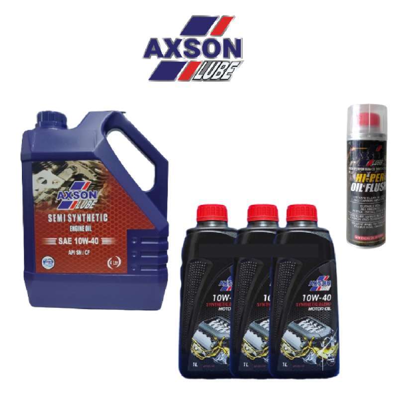Promo PAKET MOBIL DIESEL AXSON 1 Galon SemiSyn 10W-40 Diesel Oil + 3 ...