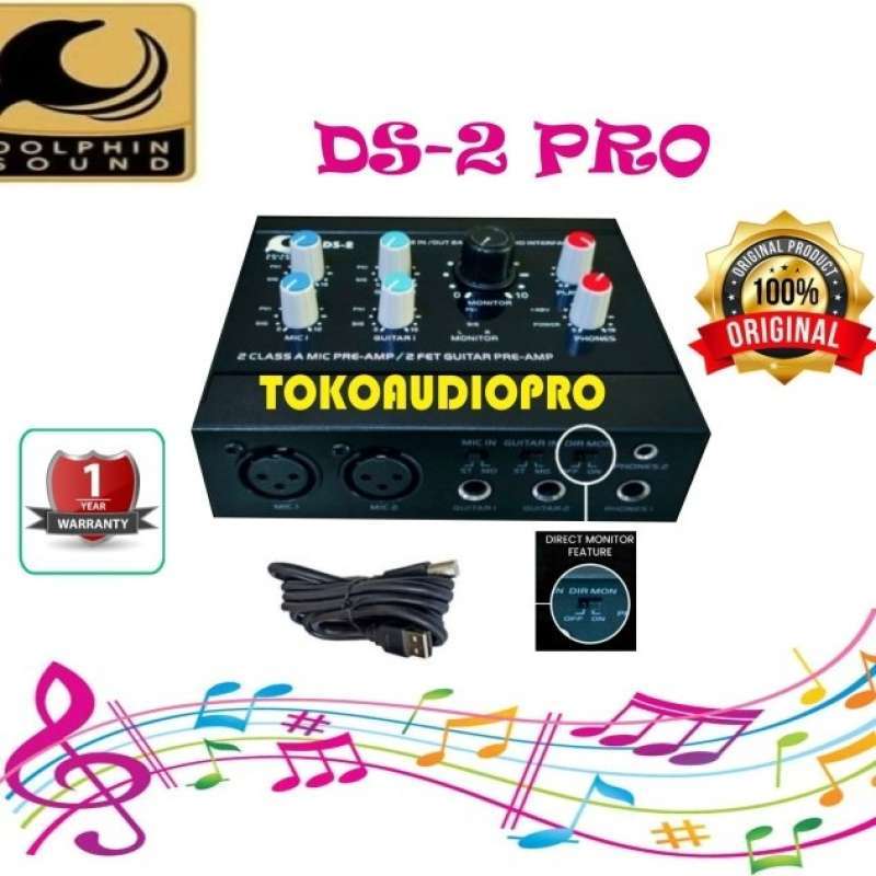 Promo Soundcard Dolphin Sound DS2 Pro 2 Channel Audio Interface Diskon 23% di Seller Qeira Store ...