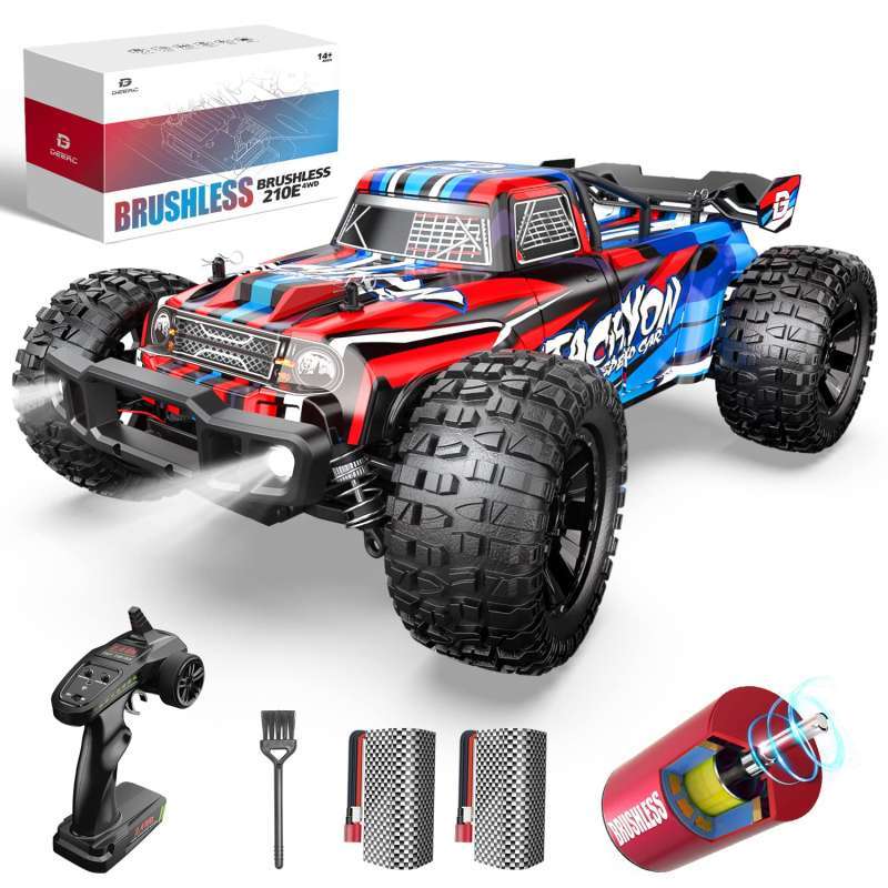 Promo DEERC 1:10 Large Brushless RC Car for Adults, 11.1V 4X4 RTR High ...