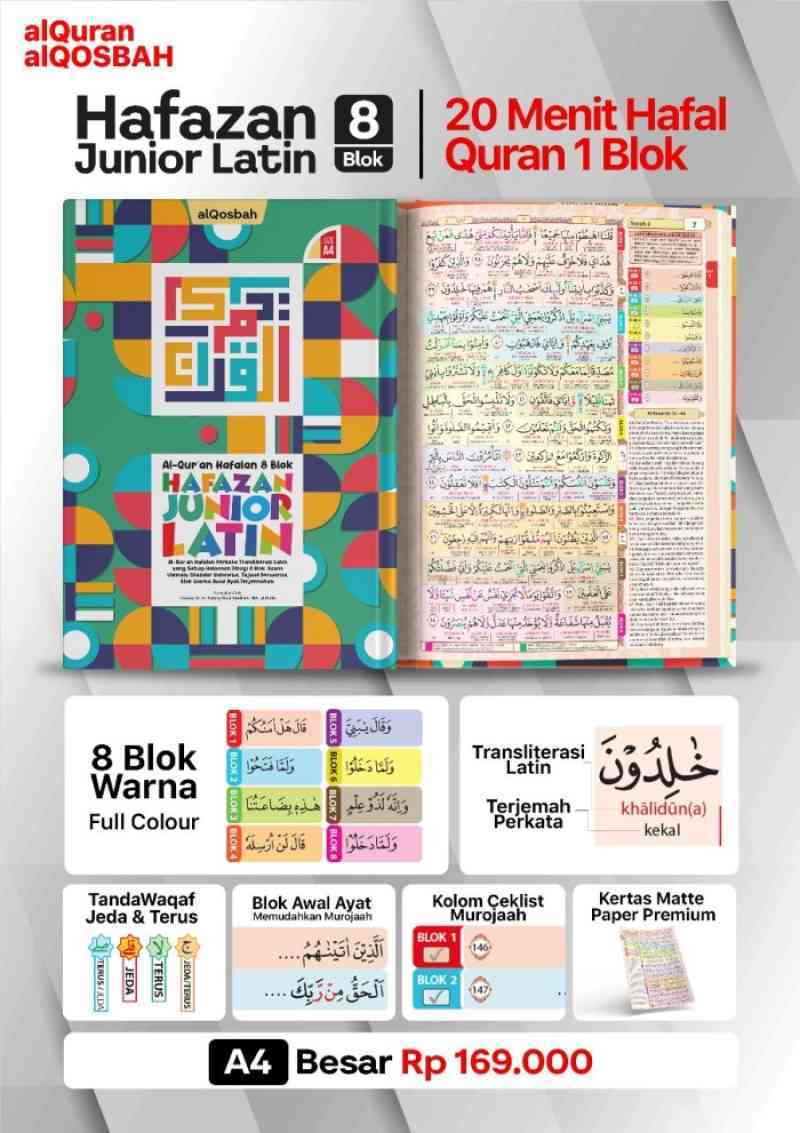 Jual Al-quran Hafazan 8 Perkata Latin Junior Uk Besar A4, Alquran Hafalan Di Seller Laris Plaza ...