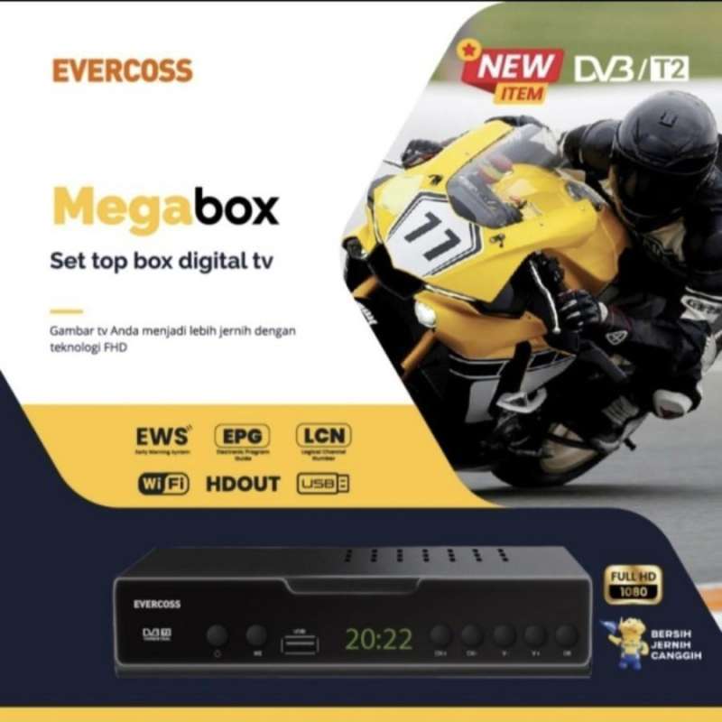 Jual Evercross Mega Box TV Digital receiver Full HD STB Set Top Box Max di Seller UFO ...