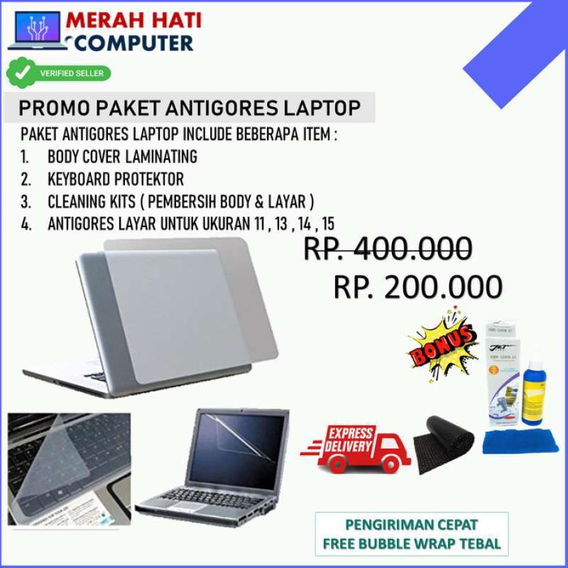 Jual Paket Laminating Body Antigores Layar Laptop Di Seller Chima Store ...