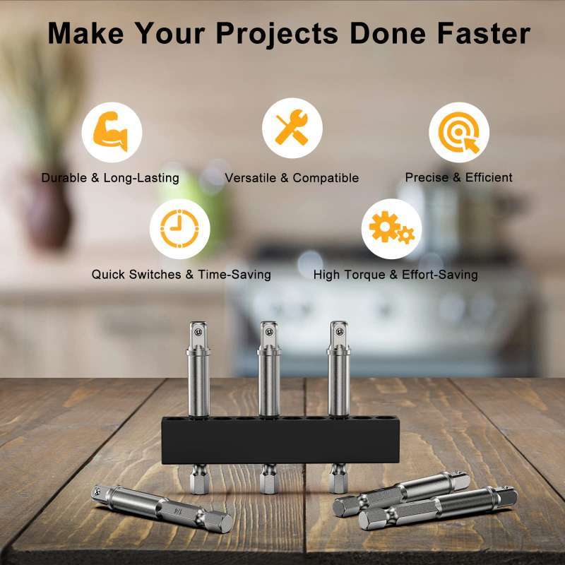 Promo Katerk Socket Adapter Set, Drill Socket Adapter 10 Pack, Impact ...