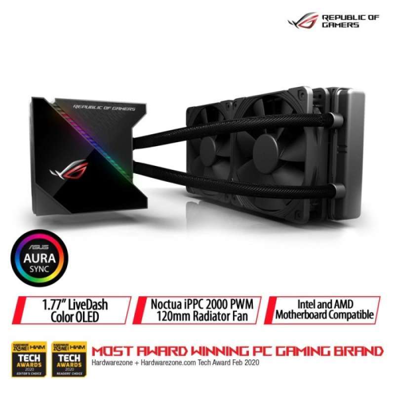 Promo Asus Rog Ryujin 240 Aio Liquid Cpu Cooler With Livedash Oled Rgb ...