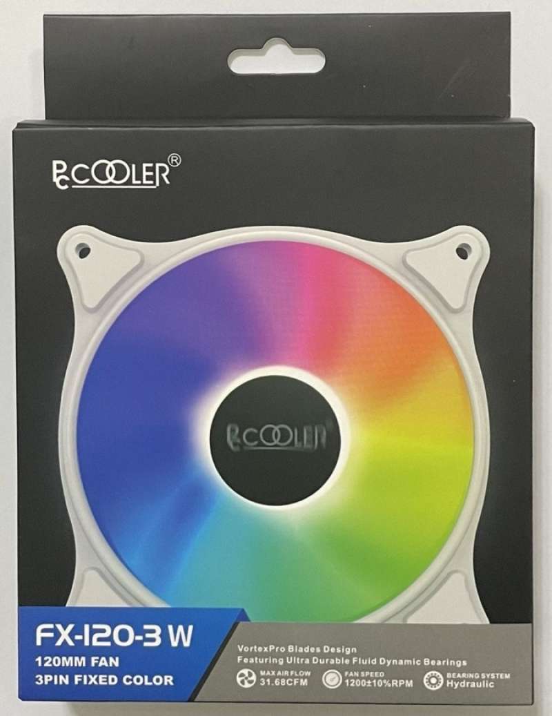 Promo Paket 4 Unit Fan Casing Pc Cooler Fx-120-3 Dynamic 120mm ( Putih ...