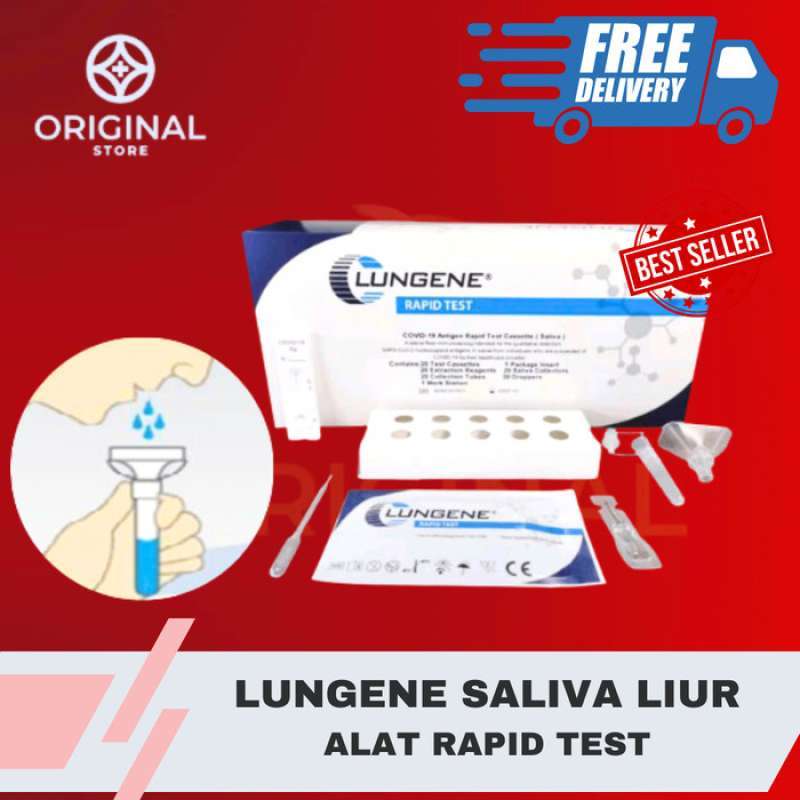 Jual New Lungene Biru Swab antigen rapid test Detect Omicorn & Delta ...