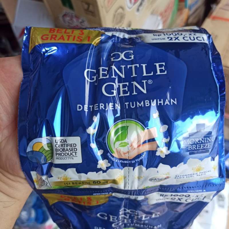 Jual Gentle Gen Sachet Twin Pack 10rcg 80 Sachet Deterjen Cair (1 ...