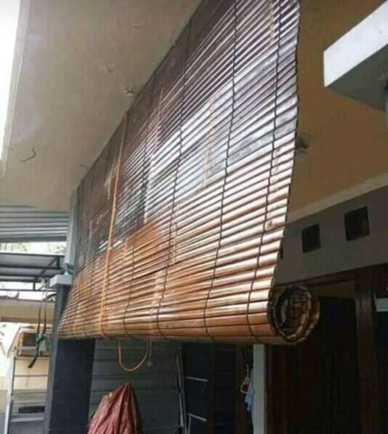 Jual Tirai Bambu Motif 2x2 / Kerai Bambu Gulung / Tirai Bambu Gulung / Kere Di Seller Laris ...