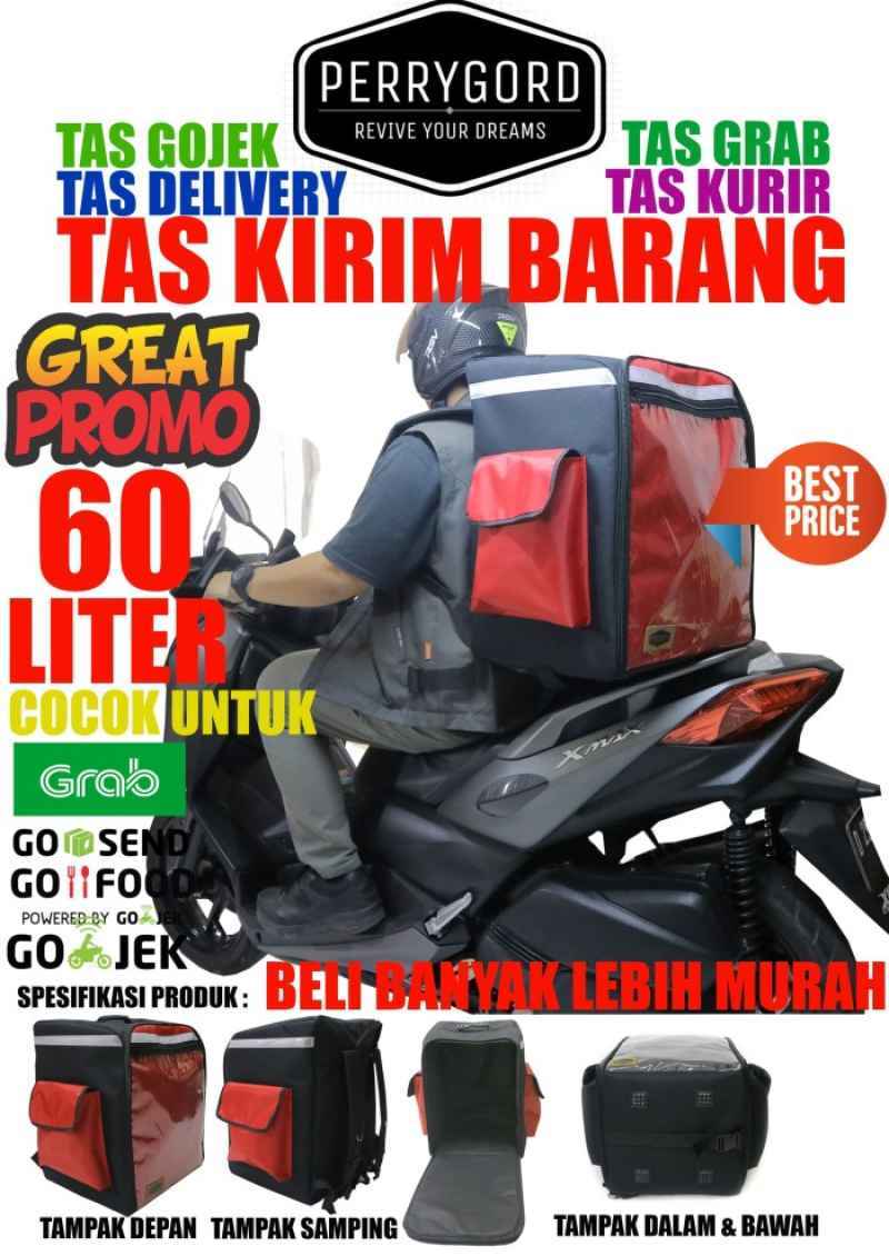 Jual Tas Kurir Tas Delivery Box Makanan Dan Minuman 60 Liter Merah Di ...