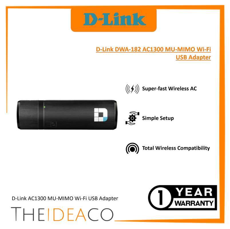 Jual D-Link DWA-182 Wireless AC1200 Dual Band USB Adapter di Seller ...