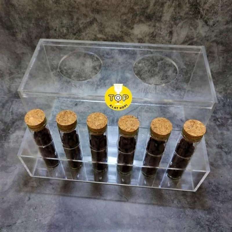 Jual Coffee Tube Display Acrylic Rak Tabung Kopi Stand Dripper Dan ...