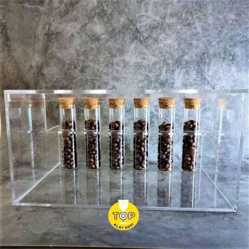 Jual Coffee Tube Display Acrylic Rak Tabung Kopi Stand Dripper Dan ...