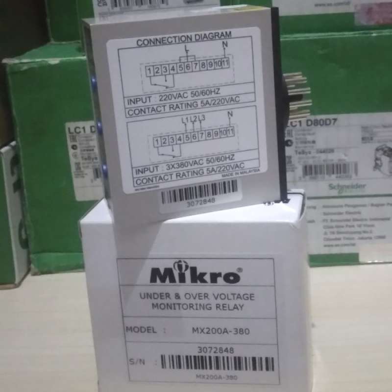 Jual Mikro Under & Over Voltage Monitoring Relay Mx200a-380 Di Seller ...
