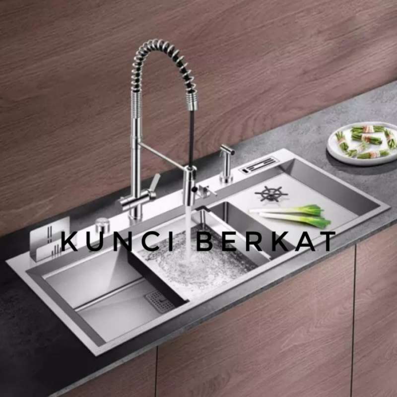 Promo Kitchen sink/Bak Cuci Piring 2 lubang 1 sayap/2Bowl/Minimalis ...
