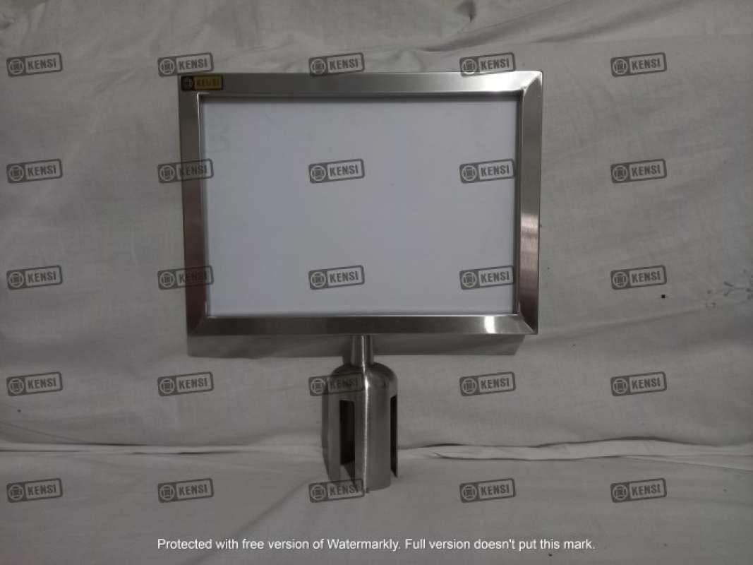 Promo Sign Board Frame Display A4 Signage Stainless Papan Tiang Antrian ...